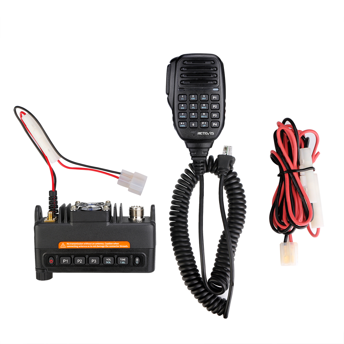 Retevis RT73 Dual Band Mini DMR Mobile Radio 20W Car Radio Station GPS