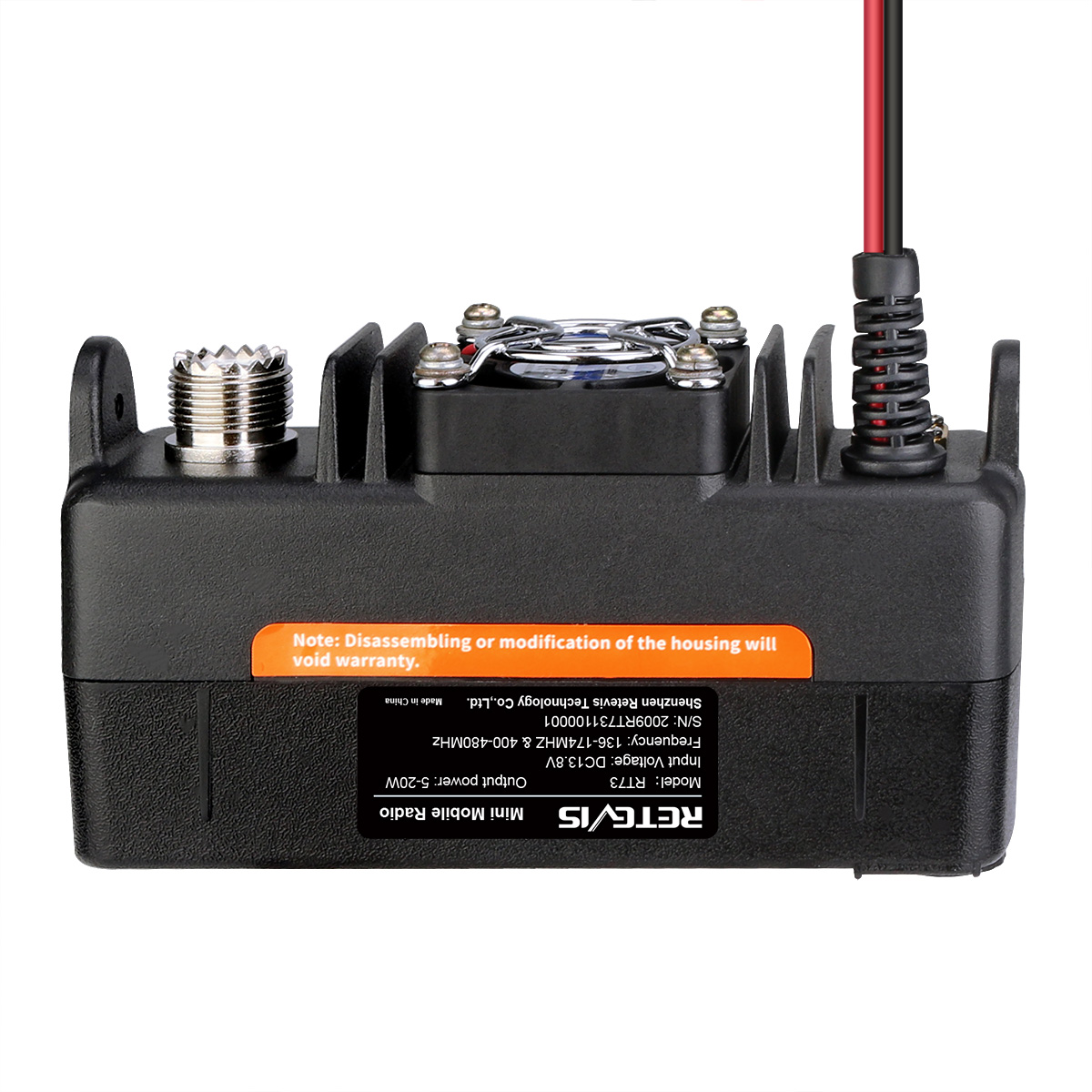 Retevis RT73 Dual Band Mini DMR Mobile Radio 20W Car Radio Station GPS