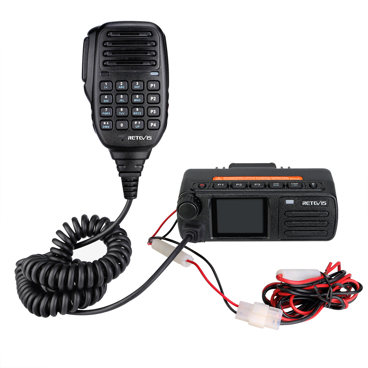 Retevis RT73 Dual Band Mini DMR Mobile Radio 20W Car Radio Station GPS