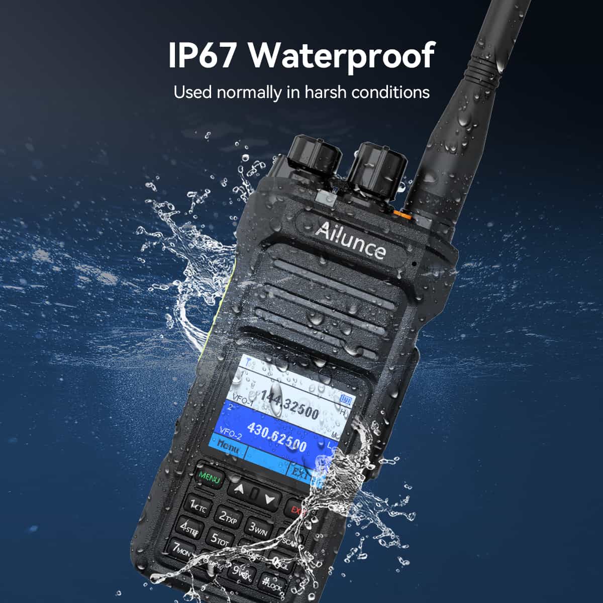 Retevis Ailunce HA1UV IP67 Long Range UHF VHF Dual Band Two Way Radio