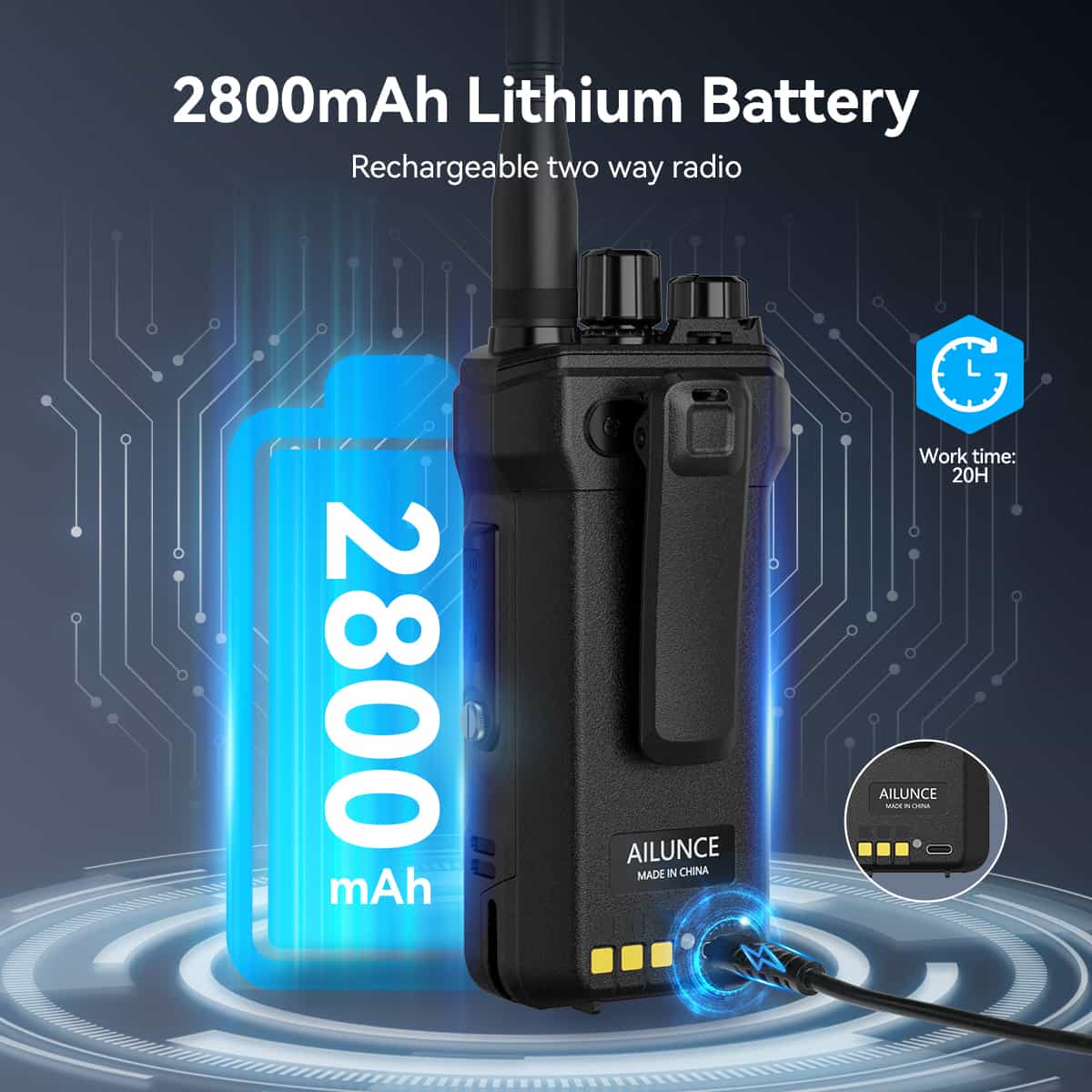 Retevis Ailunce HA1UV IP67 Long Range UHF VHF Dual Band Two Way Radio