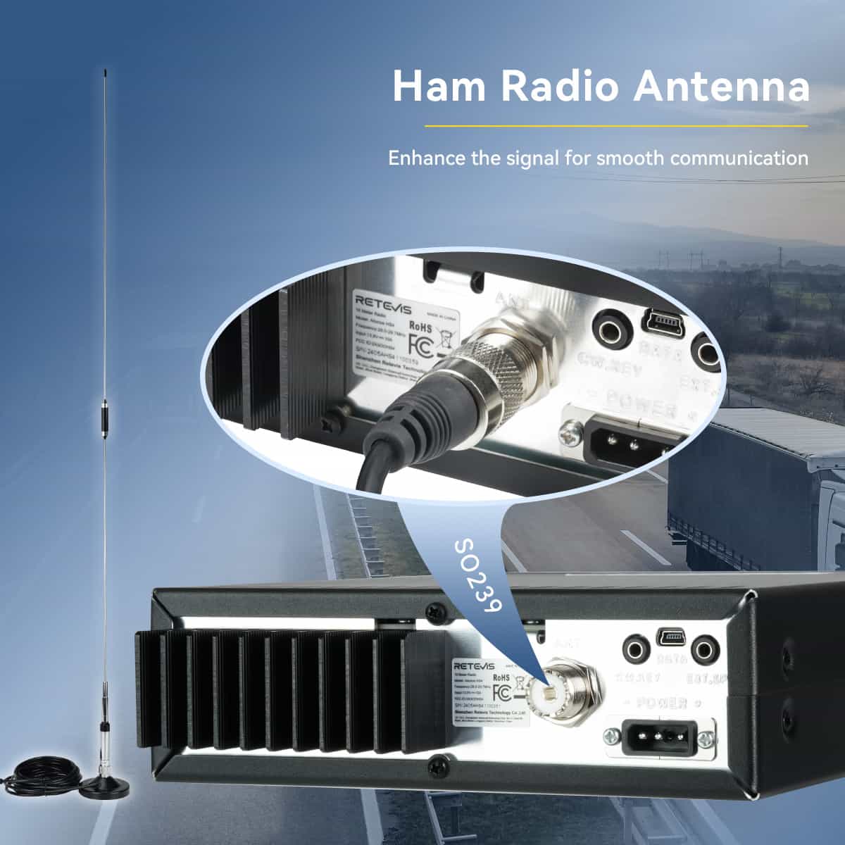 Retevis Ailunce HS4 10 Meter SSB Ham Radio AM/FM/PA/ Mobile HF ...