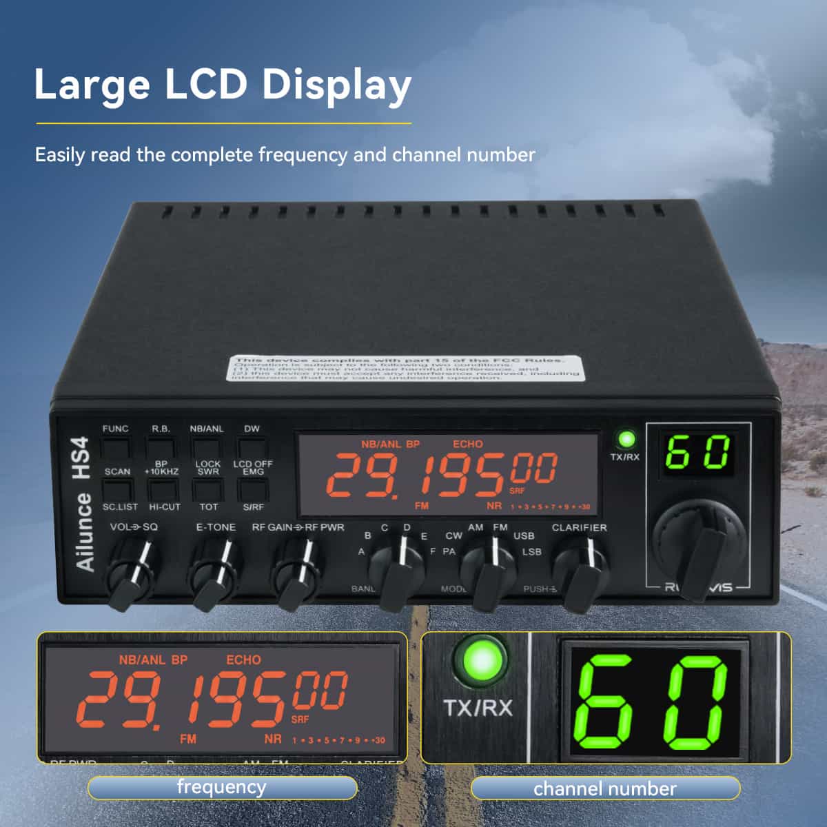 Retevis Ailunce HS4 10 Meter SSB Ham Radio AM/FM/PA/ Mobile HF ...